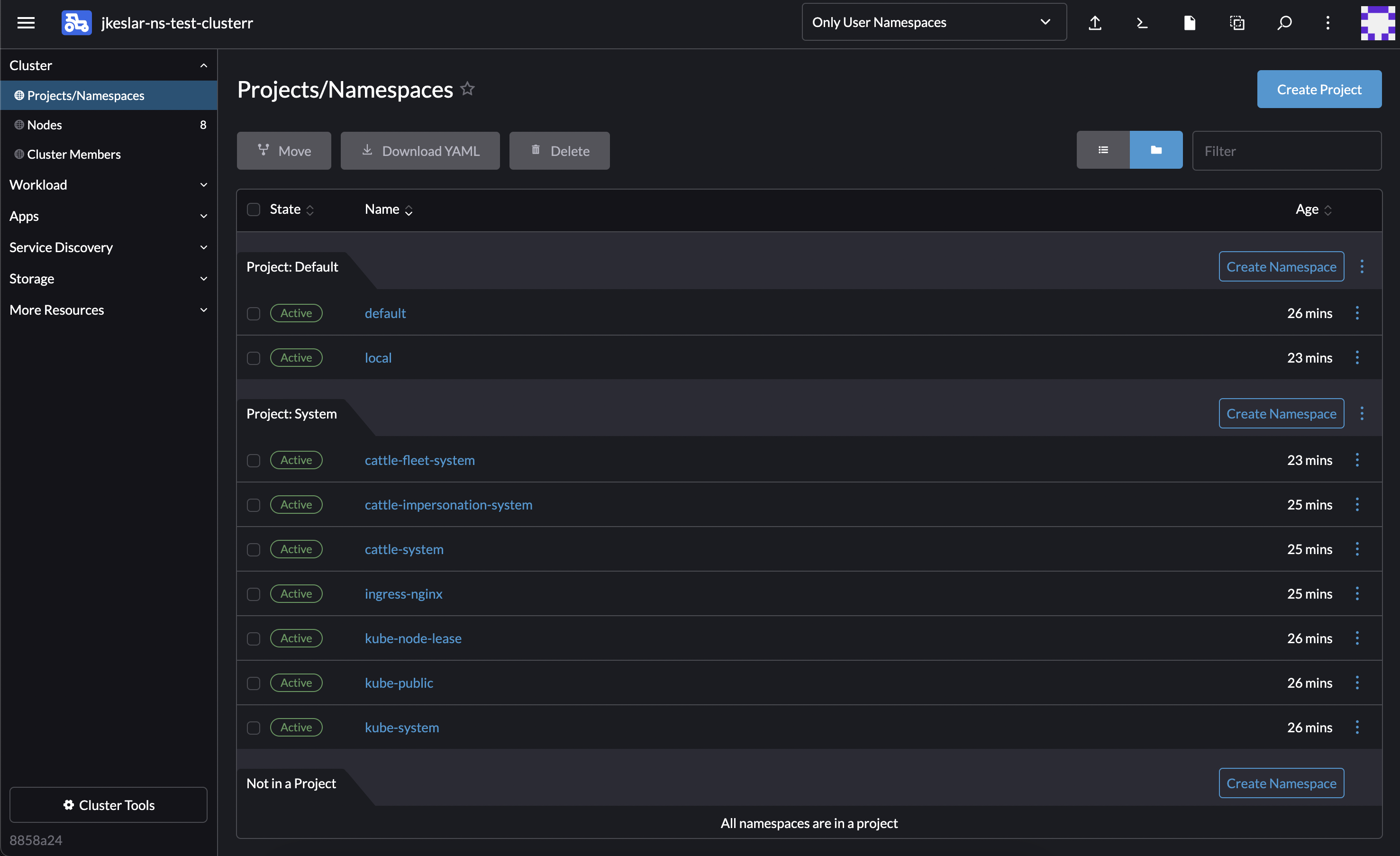 Should always show 'Not in a Project' group on the Projects/Namespaces page · Issue #5322 ...