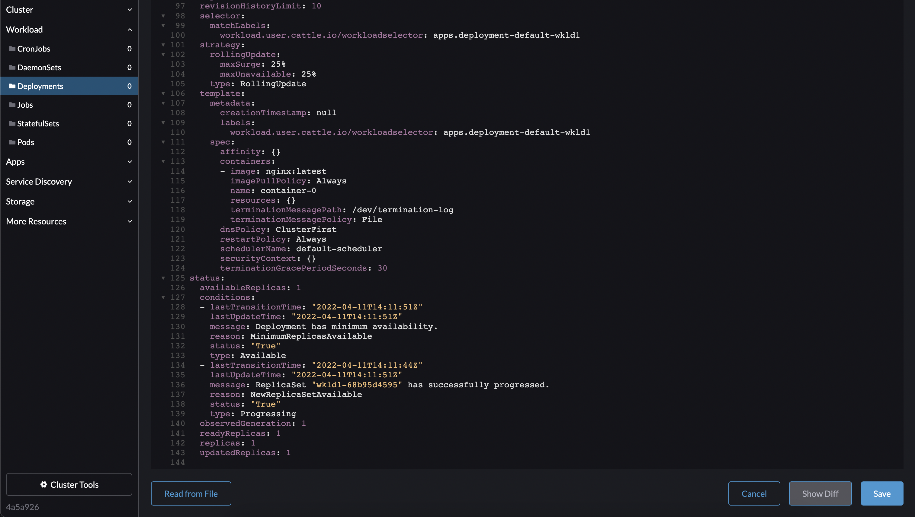 Edit as yaml for a resource is unusable · Issue #5483 · rancher ...