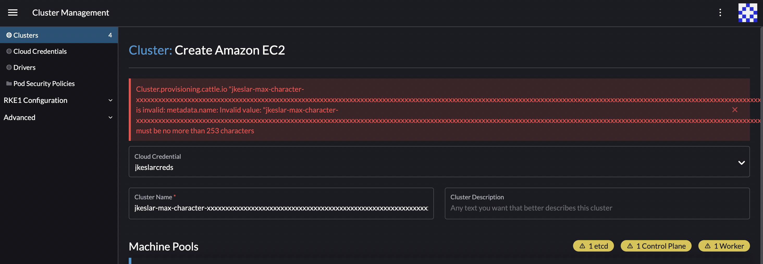 Rke2 Cluster Name S Max Character Limit Is Truly 63 Not 253 · Issue 37535 · Rancher Rancher