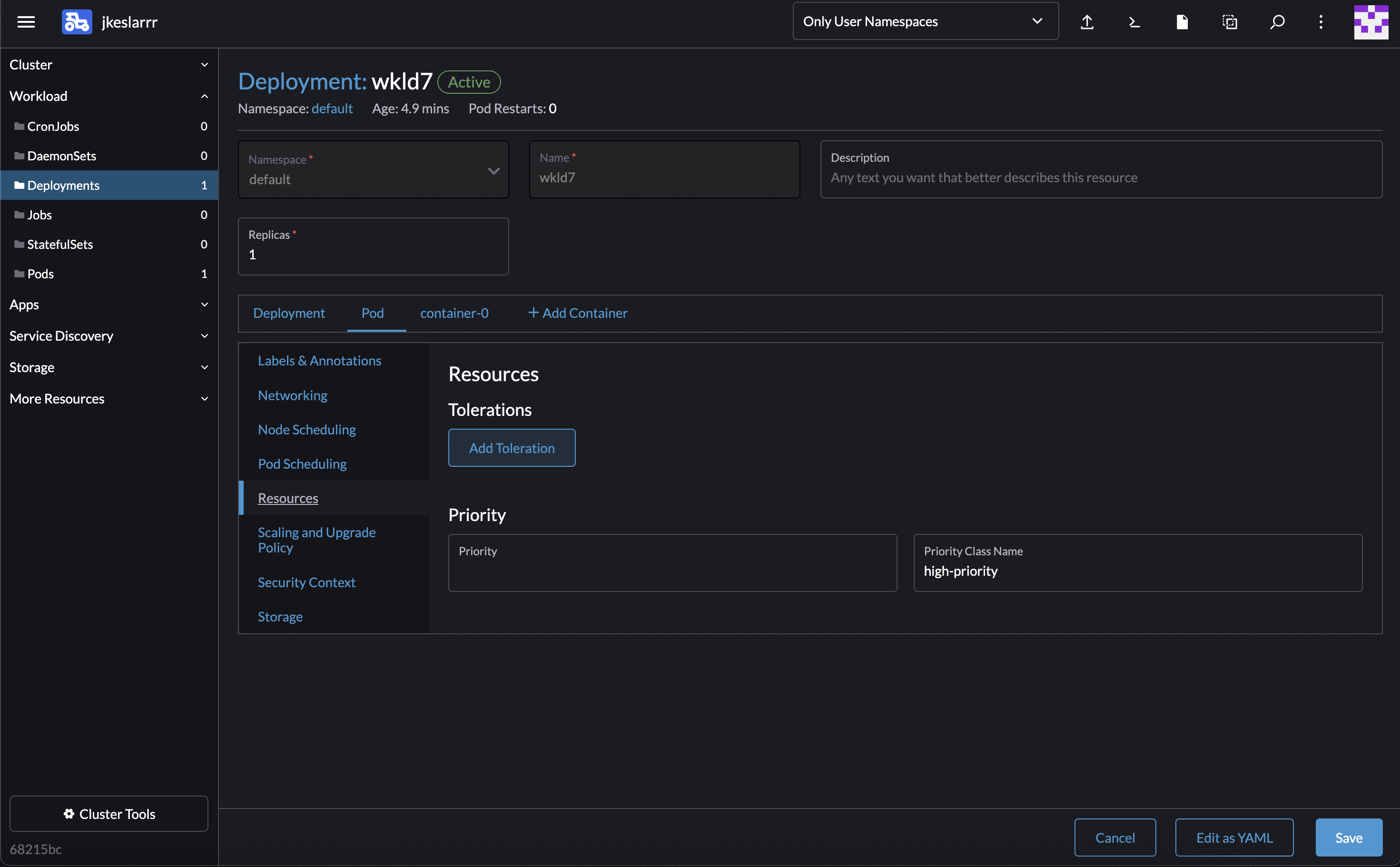 The field "Priority Class Name" is empty in new Rancher UI · Issue ...