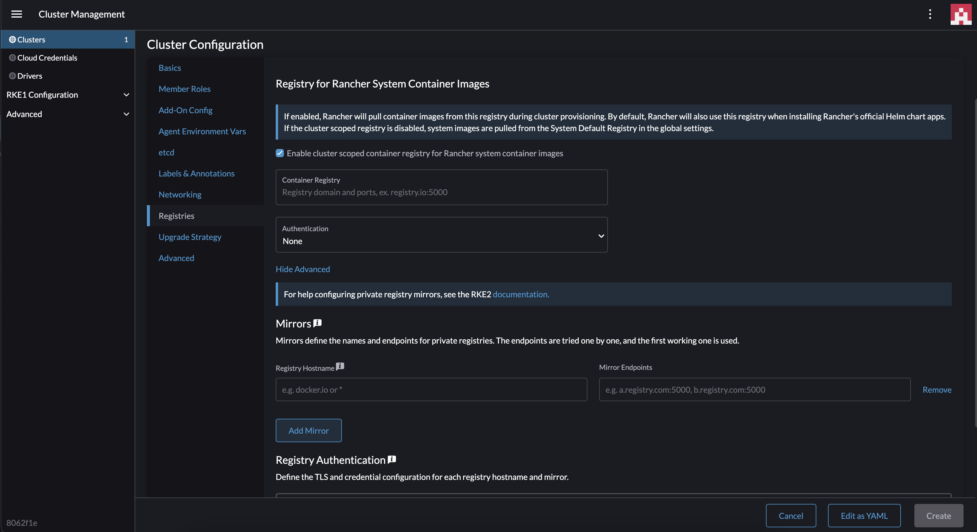 EPIC: Improve Rancher System Registry Container Registry configuration · Issue #6875 · rancher ...