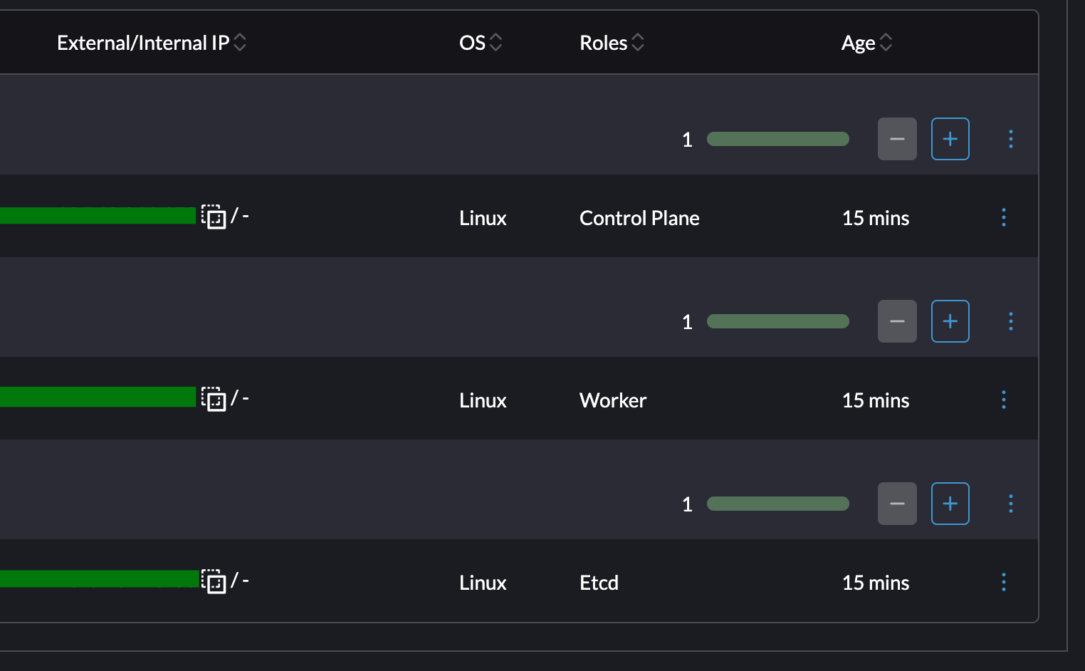 [BUG] Downstream RKE1 Azure Node driver cluster nodes not showing internal IPs in Cluster ...
