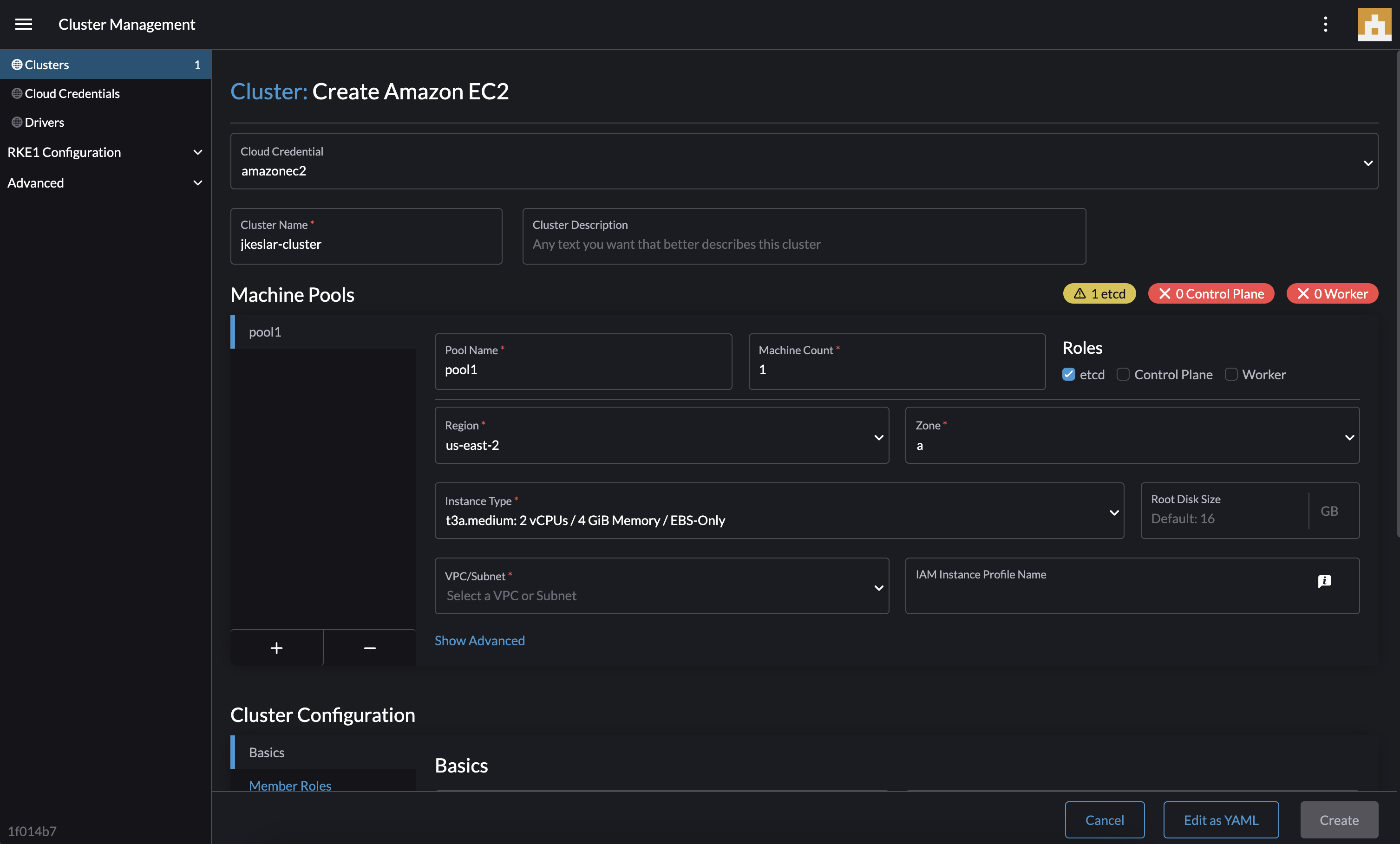 RKE2 cluster create/edit screen allows saving invalid configuration · Issue #6763 · rancher ...
