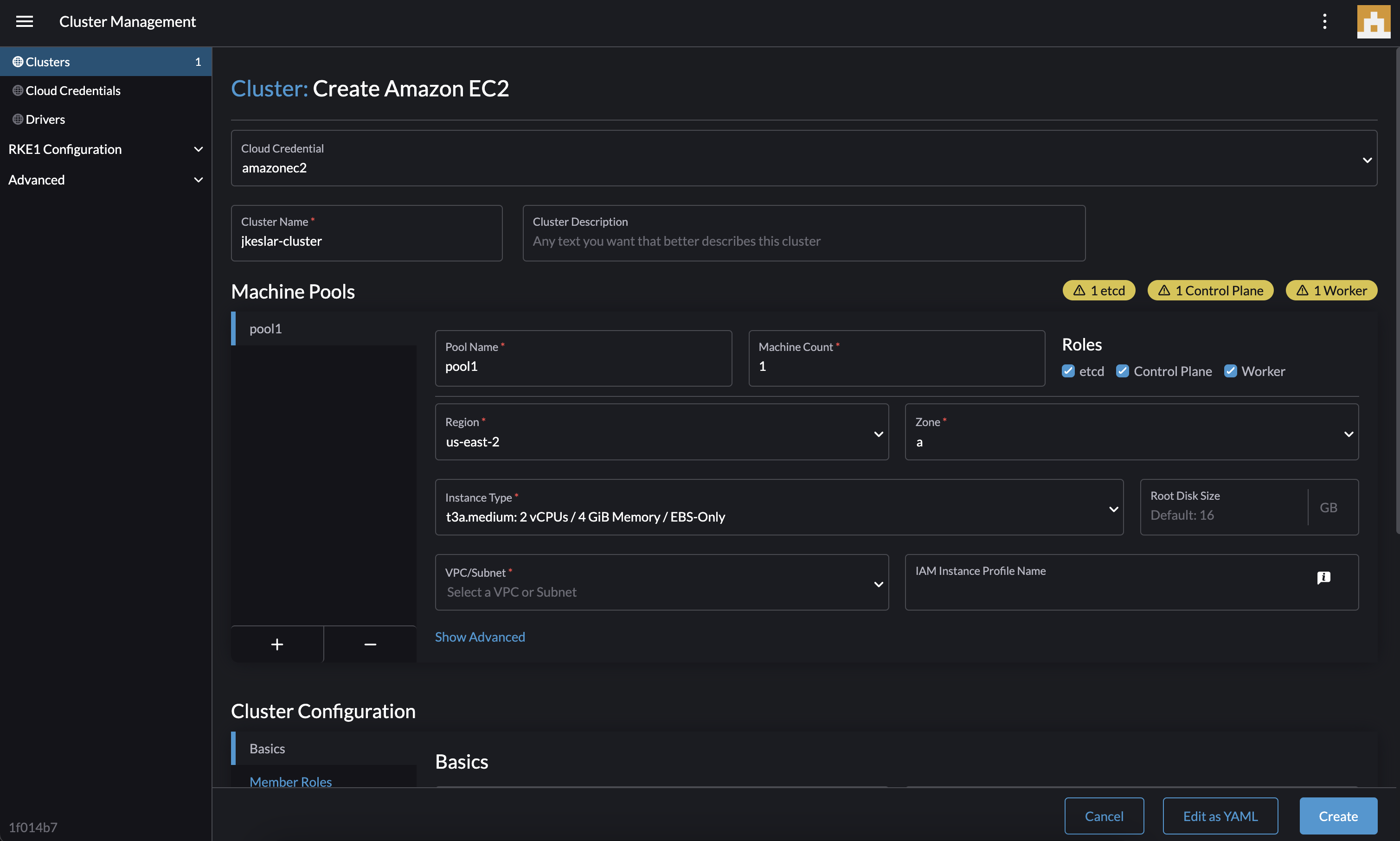 RKE2 cluster create/edit screen allows saving invalid configuration · Issue #6763 · rancher ...