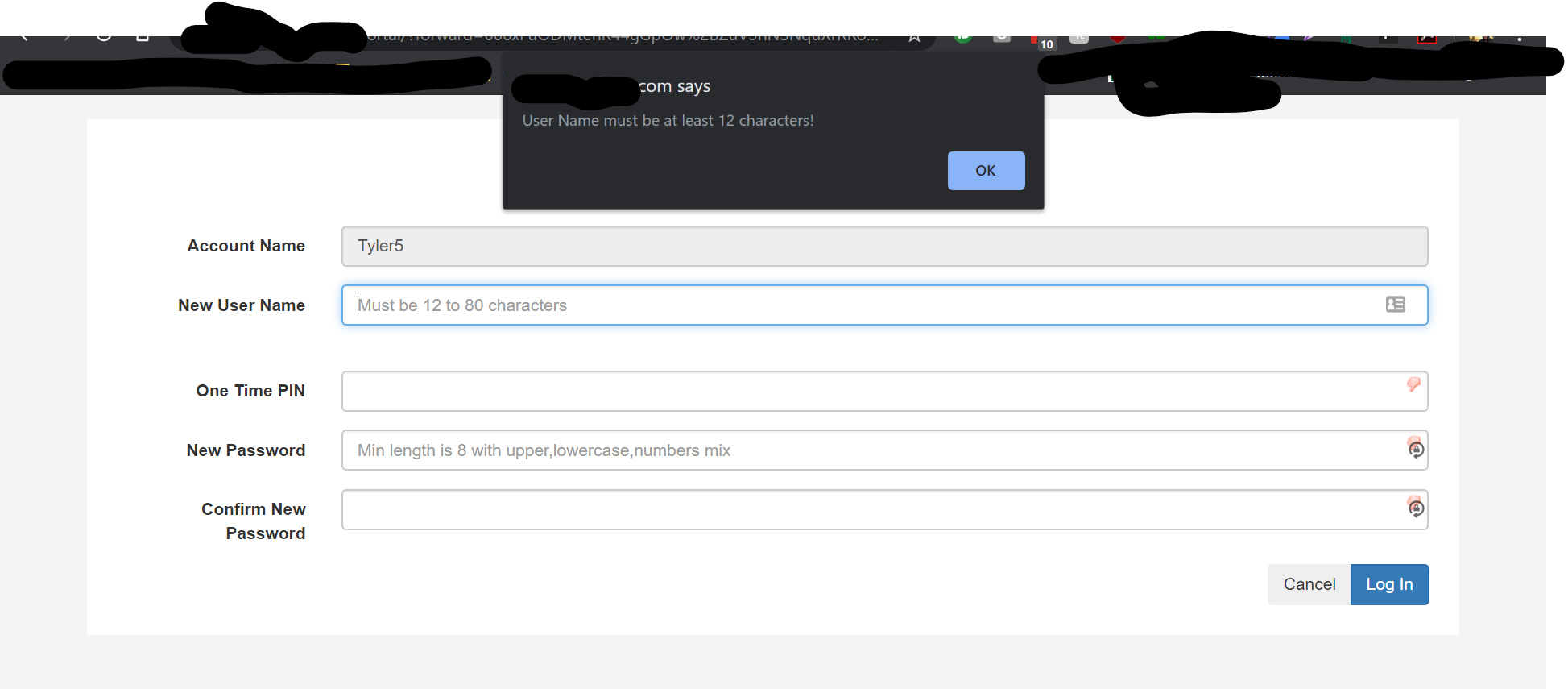 5.0.2 Bug: Portal asks to create new username when changing pass when email only is on · Issue ...