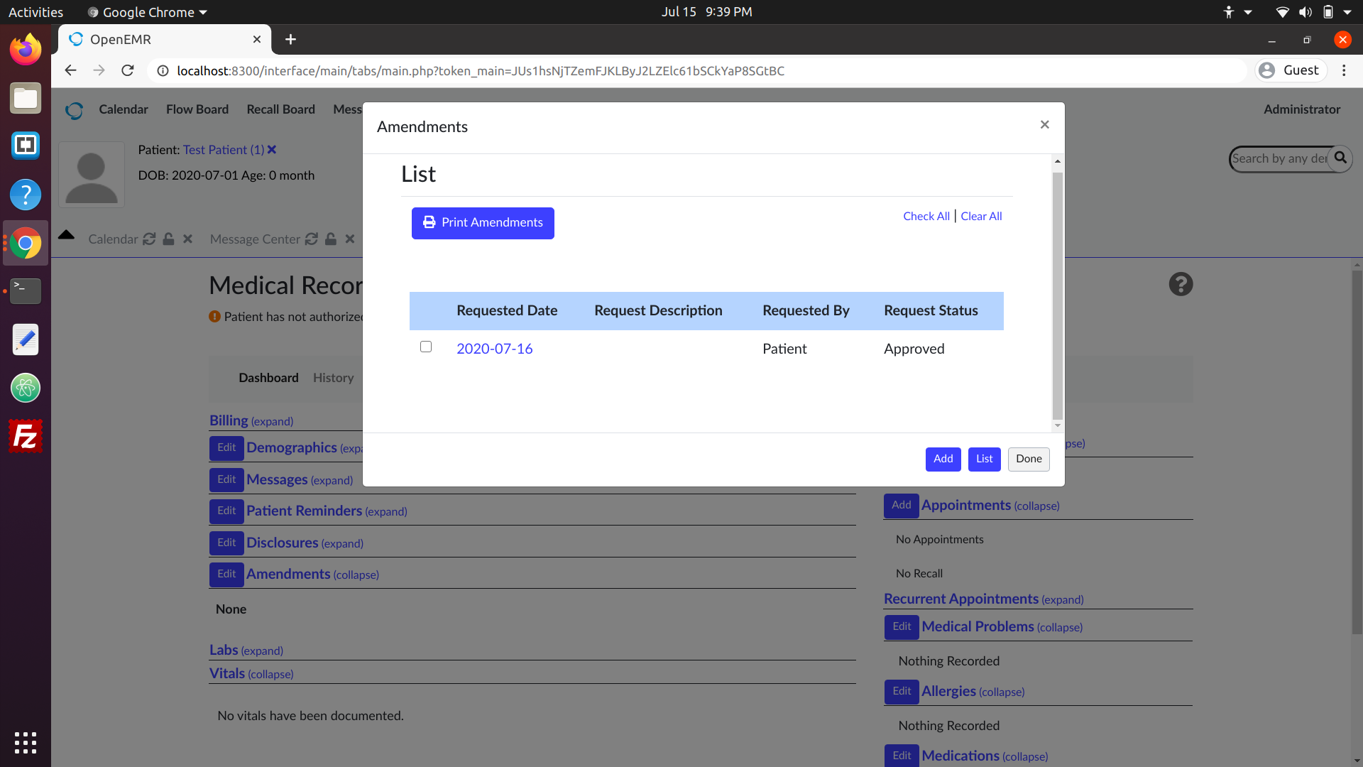 Refactor: refine the amendments add and edit page. by stu01509 · Pull Request #3753 · openemr ...
