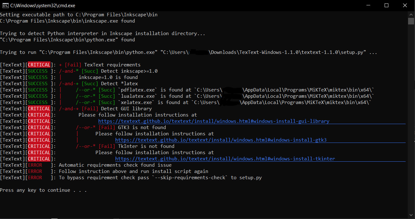Windows installation failes complaining about GTK3 and TkInter · Issue #262 · textext/textext ...