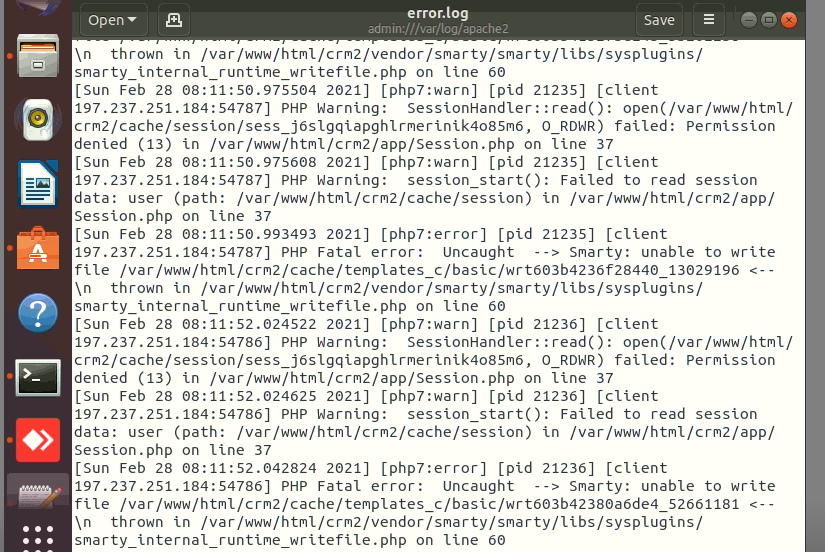 Migration to ubuntu server not working · Issue #14300 · YetiForceCompany/YetiForceCRM · GitHub