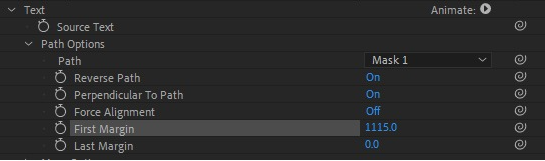 How to change the value of First Margin Property inside Path Options of a Text Layer using ...