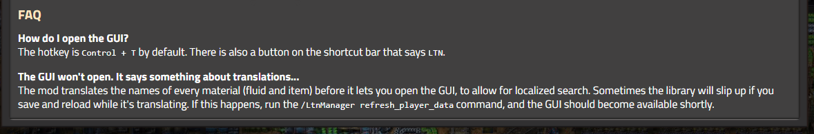 FAQ and actual solution differs. · Issue #95 · nihilistzsche/LtnManager · GitHub