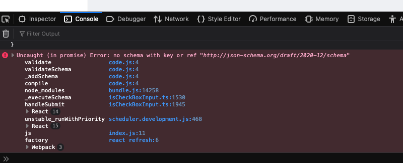AjvResolver cannot handle $schema or $id keys · Issue #438 · react-hook-form/resolvers · GitHub