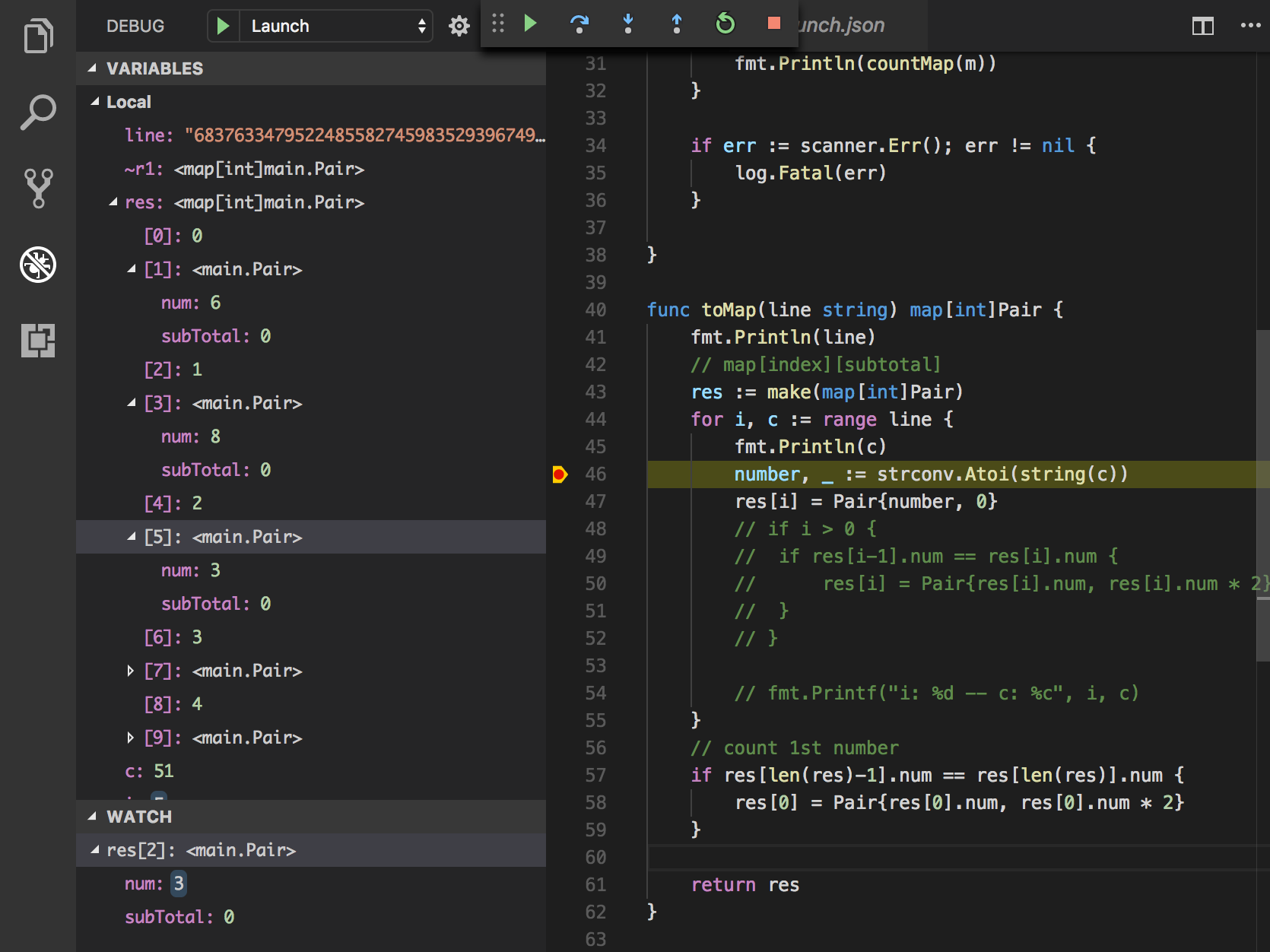 map[int]struct bug · Issue #1039 · go-delve/delve · GitHub