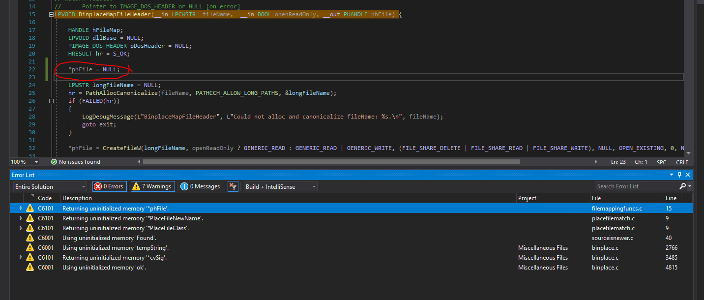 Sarif Defects Will Not Be Removed From Errorlist Even After Fixing The Issue · Issue 166