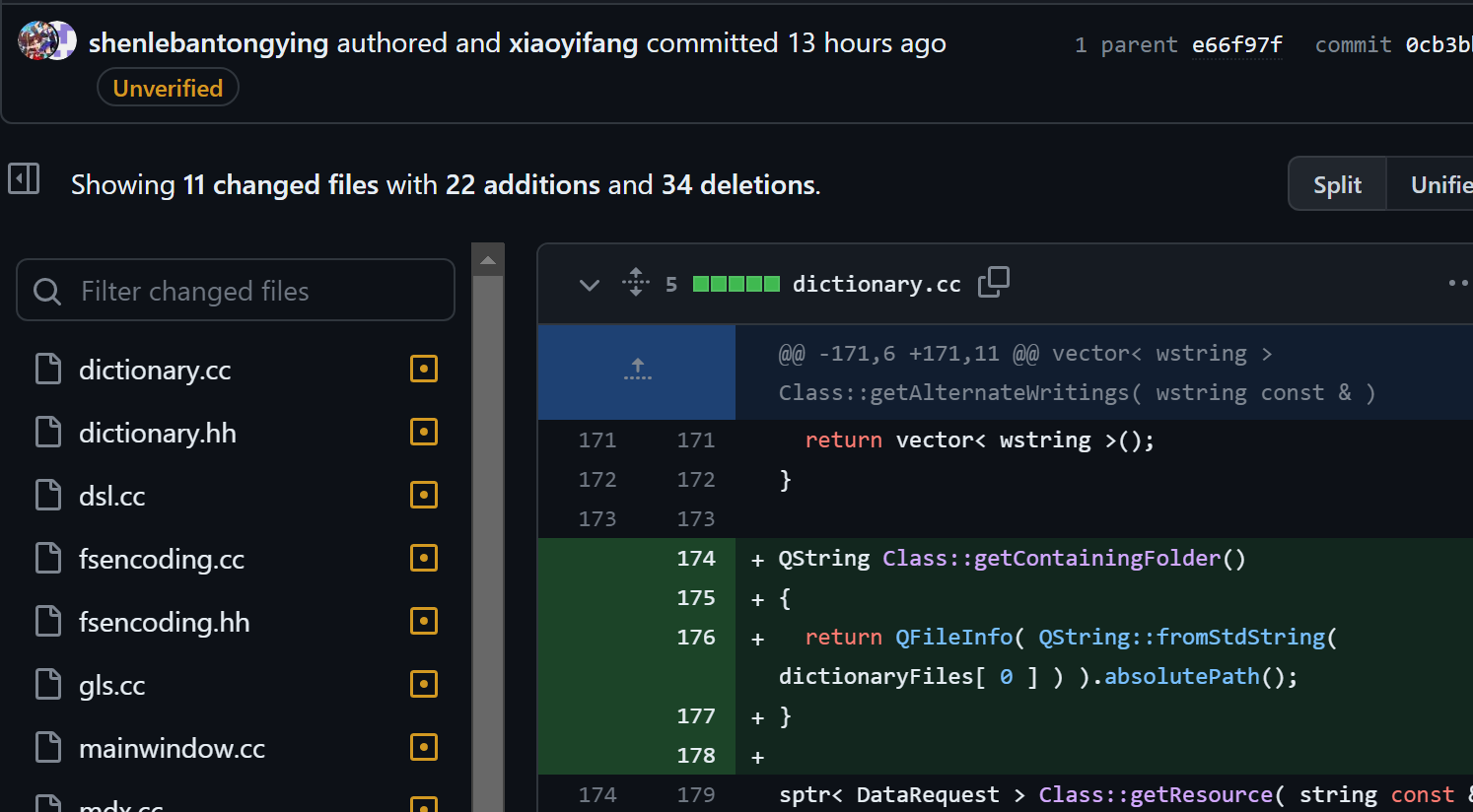Compare GoldenDict master, @xiaoyifang's fork and @vedgy's Qt WebEngine ...
