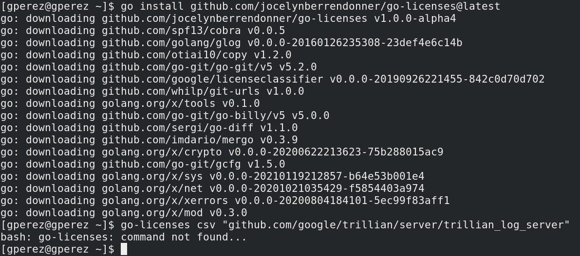 go-licenses command is not recognized · Issue #170 · google/go-licenses · GitHub