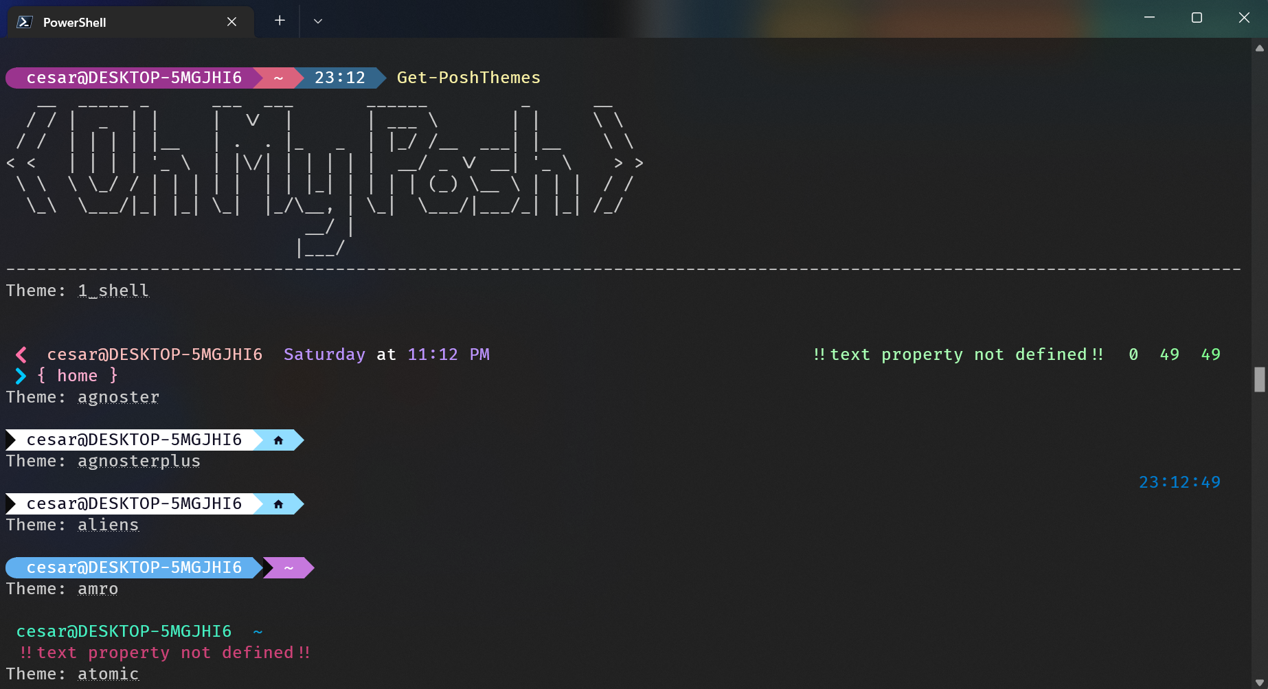 Text Property Not Defined · Issue 2386 · Jandedobbeleeroh My Posh · Github 