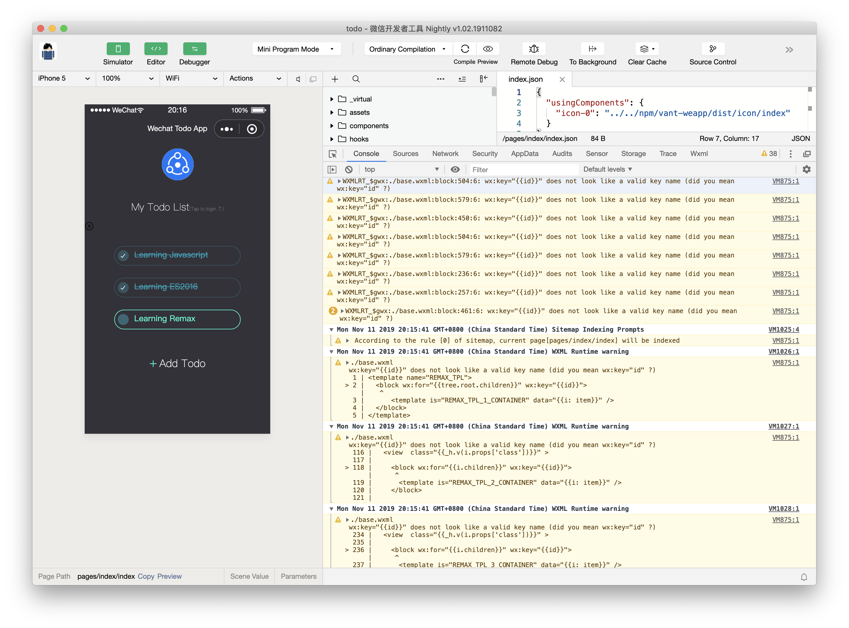 [BUG]微信小程序 ID 有很多关于 key 的警告 · Issue #332 · remaxjs/remax · GitHub