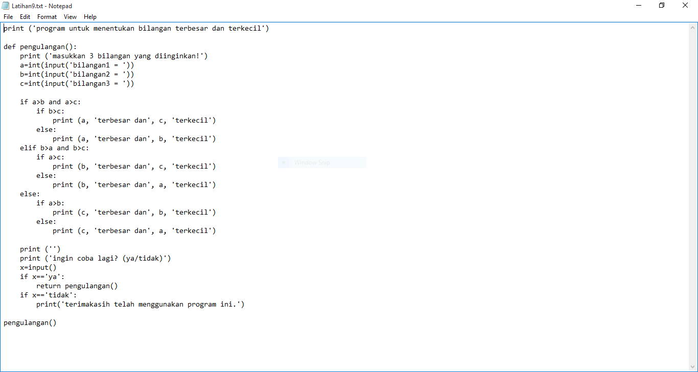 GitHub - Abimanyuyoga/PHYTON-PROGAM-MENENTUKAN-BILANGAN-TERBESAR-DARI-3 ...