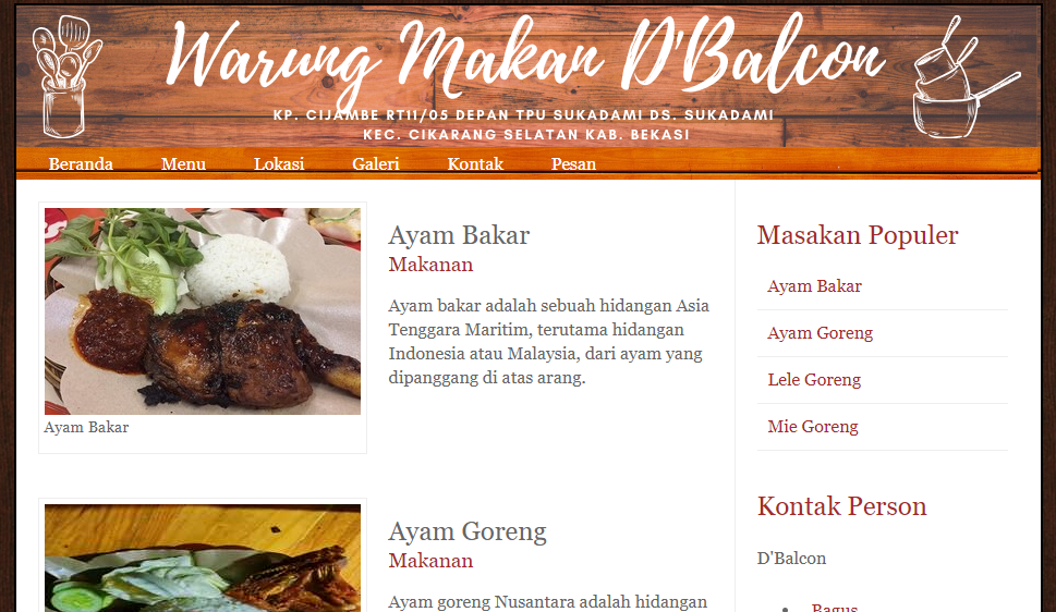 GitHub - Abimanyuyoga/Website-Warung-Makan: PROJECT WEBSITE WARUNG MAKAN D'BALCON