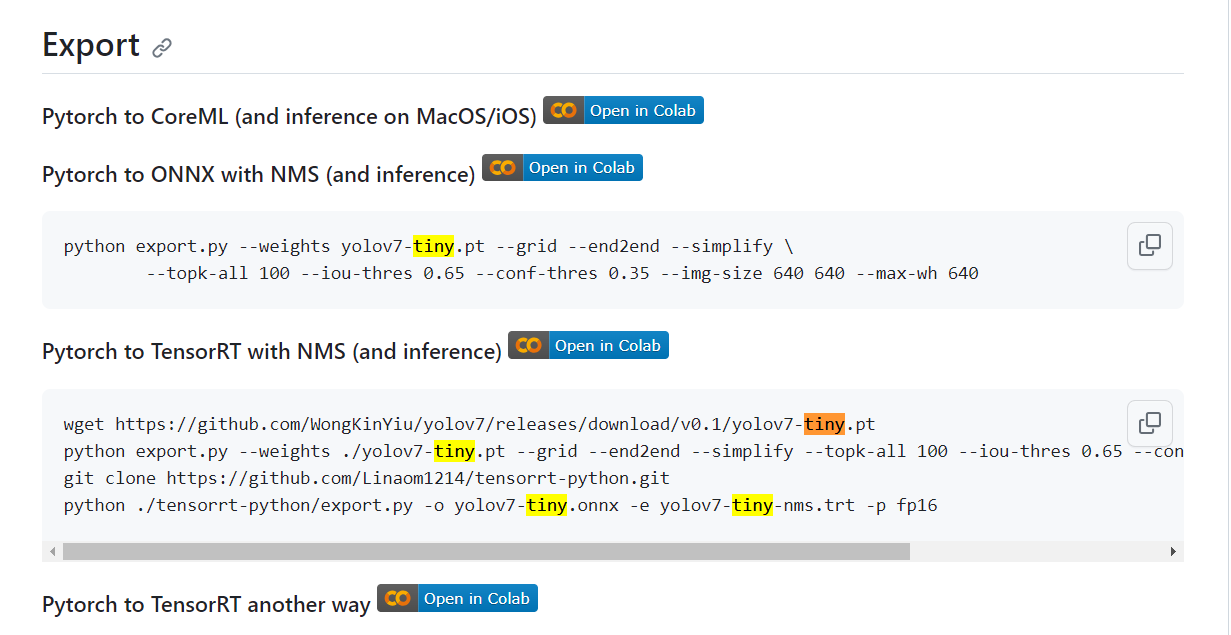 Is yolov7-tiny.pt only for ONNX? · Issue #1889 · WongKinYiu/yolov7 · GitHub Is yolov7-tiny.pt only for ONNX? · Issue #1889 · WongKinYiu/yolov7 · GitHub