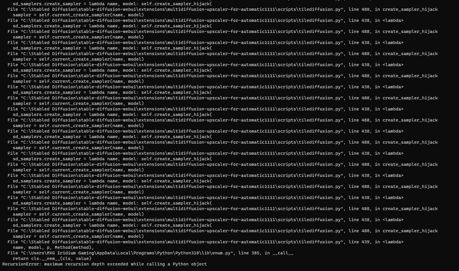 Recursionerror Maximum Recursion Depth Exceeded While Calling A Python Object · Pkuliyi2015