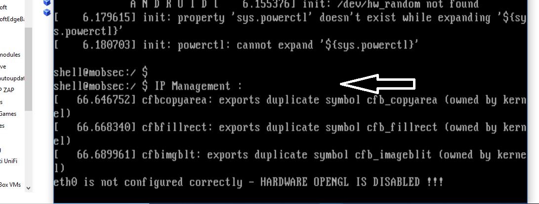 Unable To Get Vm Ip For Dynamic Analysis · Issue 837 · Mobsf Mobile