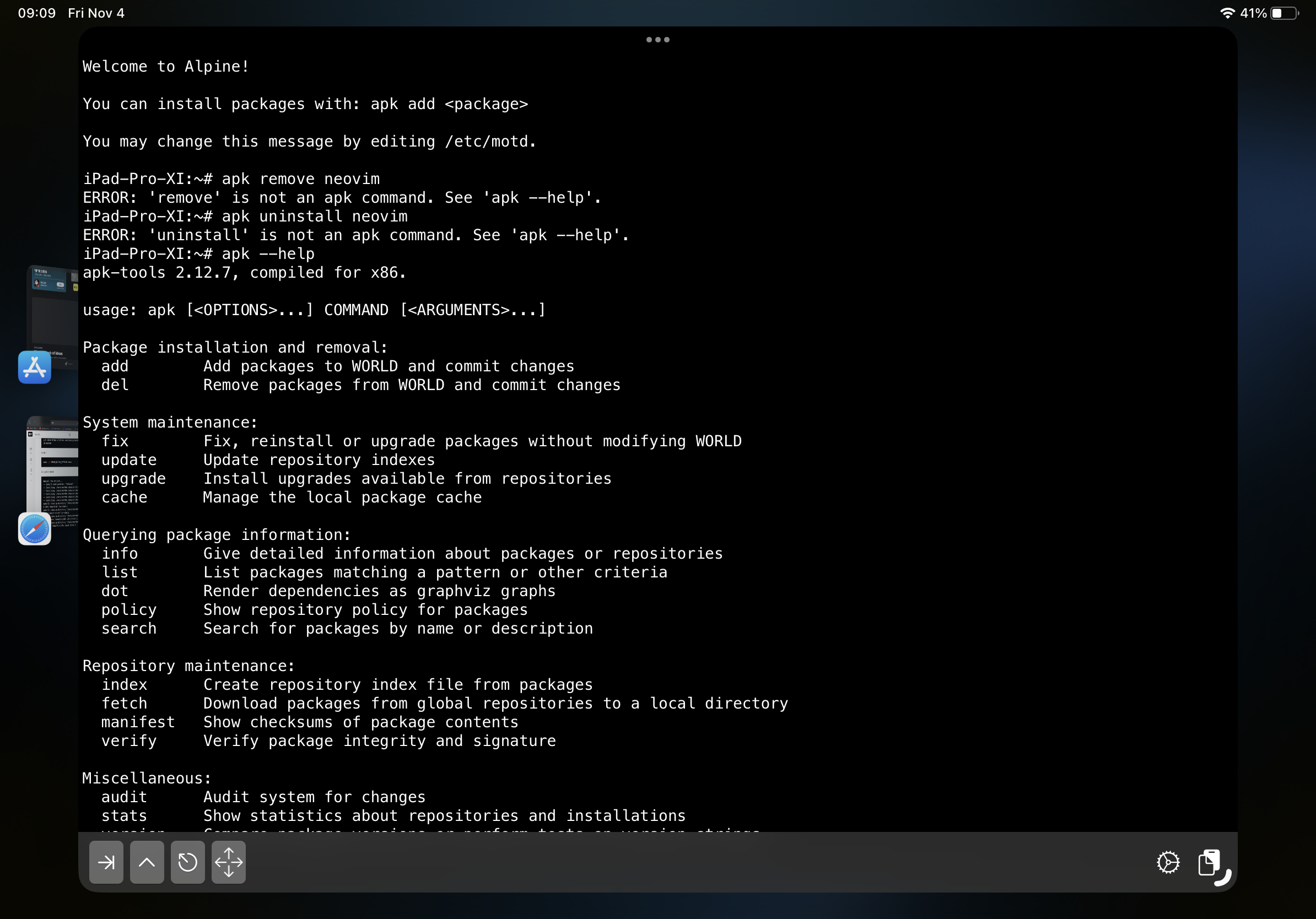 Hide the interaction at the bottom · Issue #1190 · ish-app/ish · GitHub