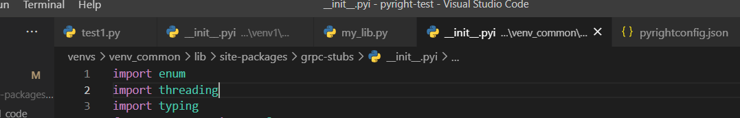 Type incompatibility in multi-venv project using PEP-561 stubs · Issue #1508 · microsoft/pyright ...