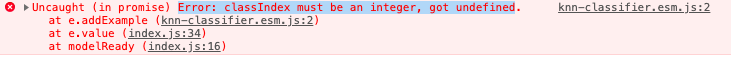 Problem when calling knnClassifier.addExample() · Issue #354 · ml5js/ml5-library · GitHub