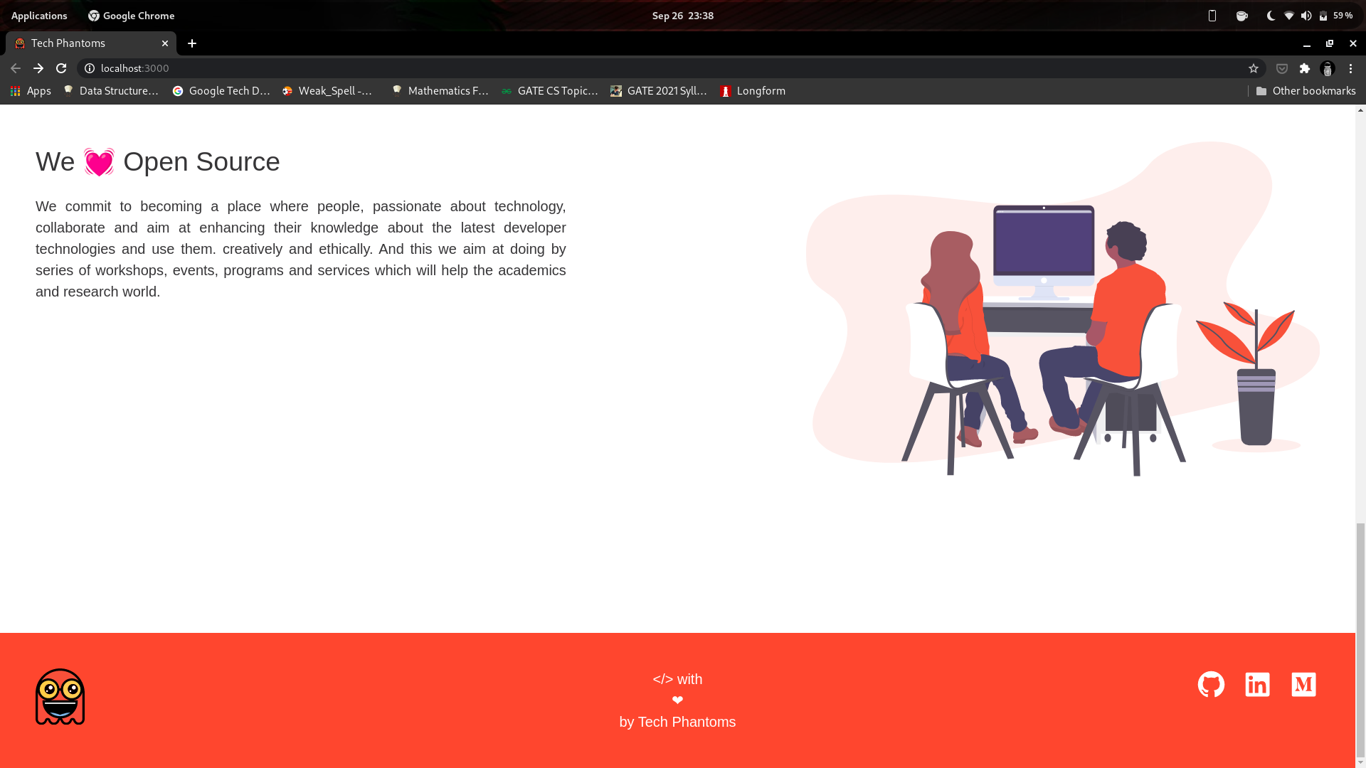 Fixing footer and its icons · Issue #48 · Tech-Phantoms/Tech-Phantoms · GitHub