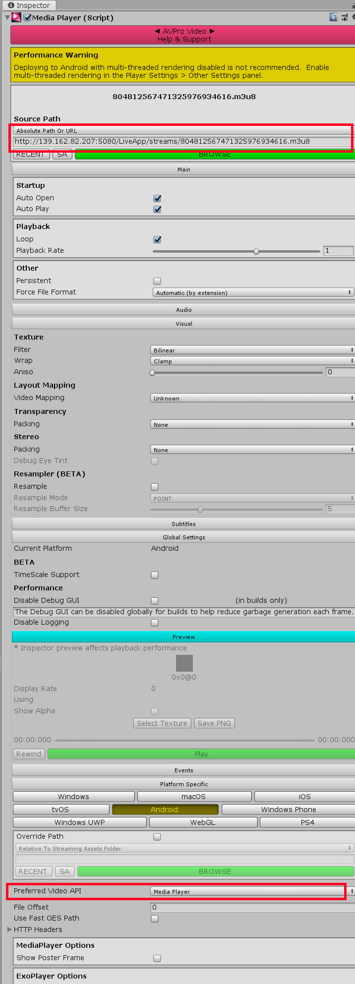 Can't play RTSP URL containing user authentication in the URL on Android? · Issue #470 ...