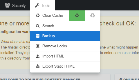 Clear cache in modal(ajax) · Issue #90 · evolution-cms/evolution · GitHub