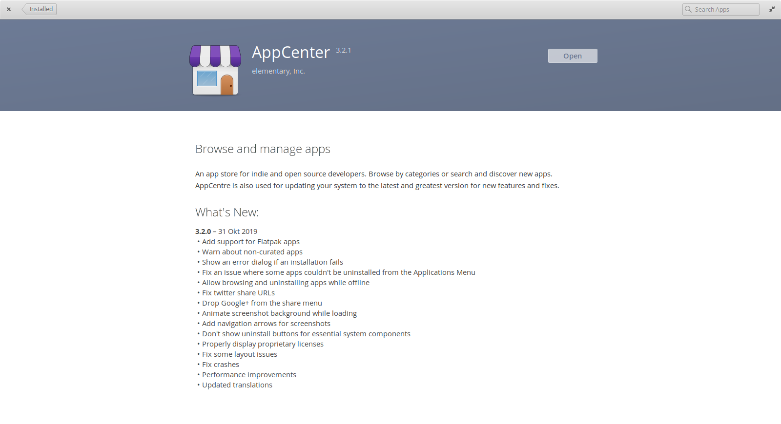 The part of the app description "What's new" should refer to the current version, not to the ...