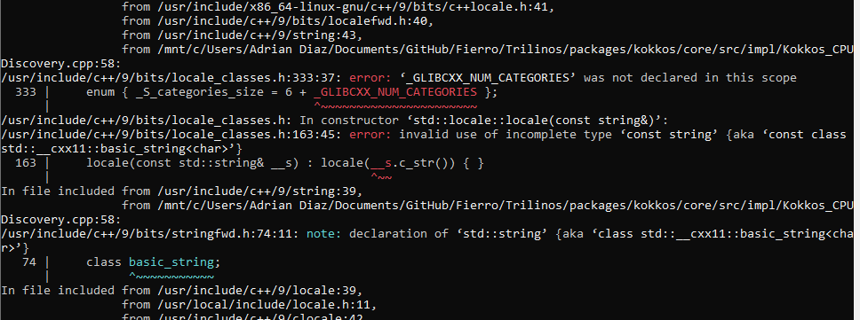 _GLIBCXX_NUM_CATEGORIES undefined · Issue #4557 · kokkos/kokkos · GitHub