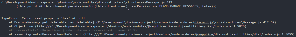 bug: Message#deletable throws · Issue #5284 · discordjs/discord.js · GitHub