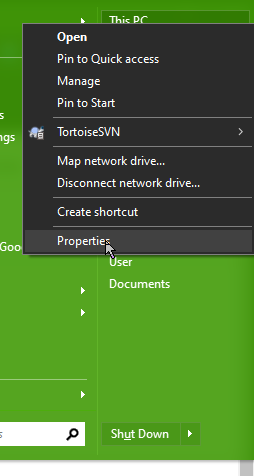 "This PC" icon RMB -> "Properties" opens Metro Settings -> About ...