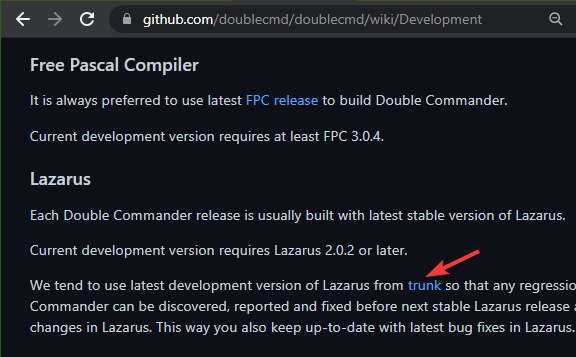 Development wiki: Lazarus link outdated · Issue #170 · doublecmd/doublecmd · GitHub