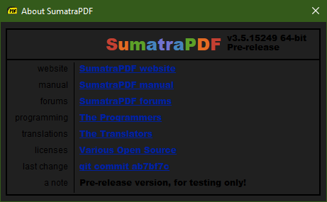 SumatraPDF Crash while Opening a PDF File · Issue #2926 · sumatrapdfreader/sumatrapdf · GitHub