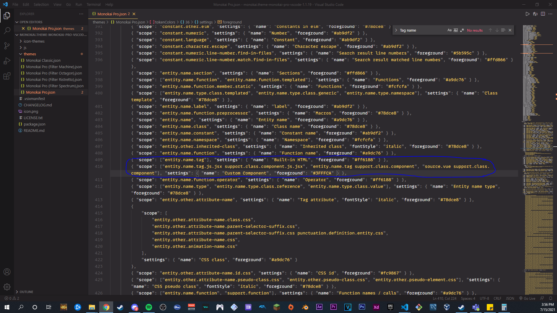React Custom Elements Vs Html Elements Same Colour · Issue 260 · Monokaimonokai Pro Vscode