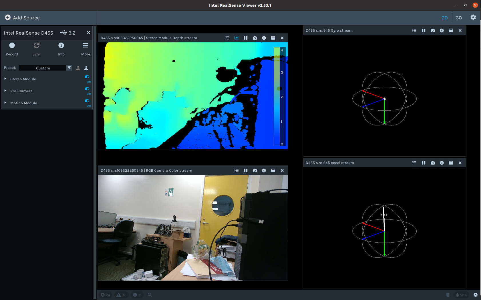 Why I cannot have stereo images and IMU measurement in ROS · Issue #11681 · IntelRealSense ...