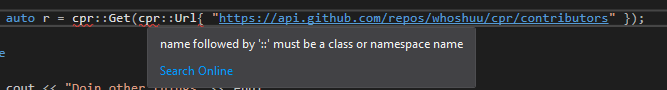 Name followed by '::' must be a class or namespace name. · Issue #351 · libcpr/cpr · GitHub