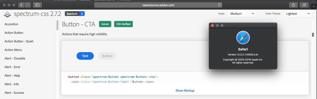 Safari 10: Spectrum Button with few characters is misaligned · Issue #76 · adobe/spectrum-css ...