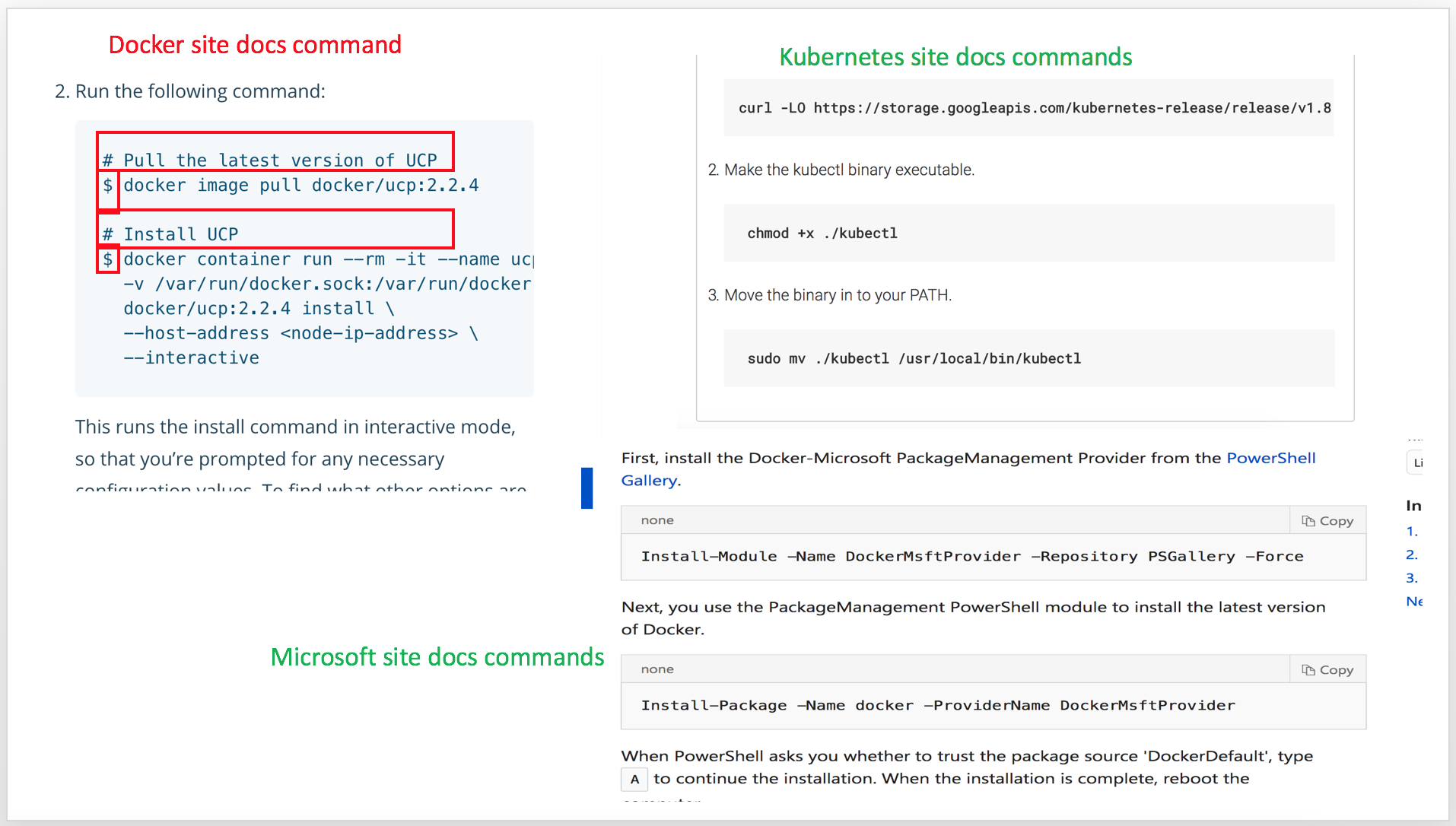 Our command syntax includes linux prompt · Issue #5234 · docker/docs · GitHub