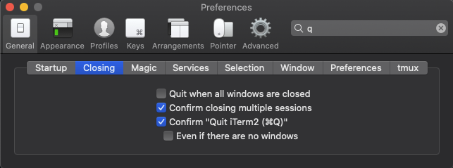 DUP: Duplicate of #197 - Confirm before quitting toggle · Issue #444 · warpdotdev/Warp · GitHub