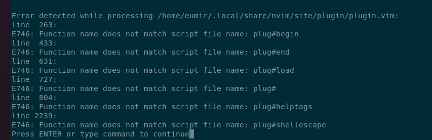 E492 Not An Editor Command Pluginstall · Issue 1156 · Junegunn Vim Plug · Github