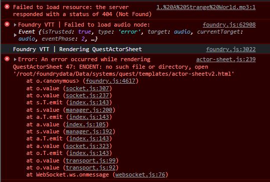 Character Sheets don't Open - Foundry v9 · Issue #1 · jsavko/foundryvtt-quest · GitHub