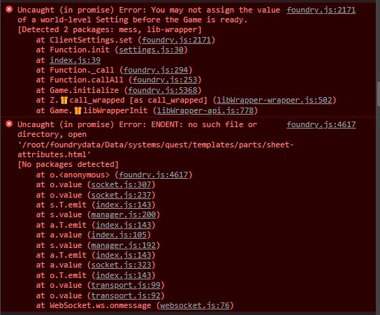 Character Sheets don't Open - Foundry v9 · Issue #1 · jsavko/foundryvtt-quest · GitHub