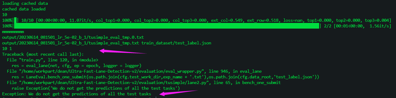 Tusimple数据集相关错误询问 · Issue 135 · Cfzd Ultra Fast Lane Detection V2 · Github