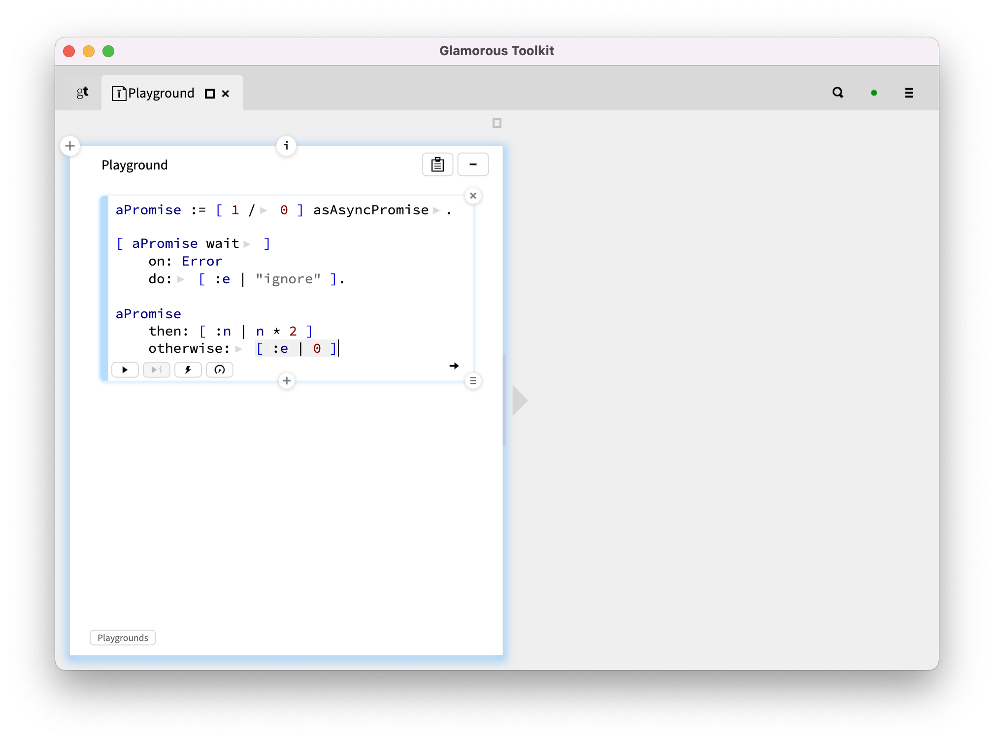Promises: Exceptions on rejected values · Issue #2215 · feenkcom/gtoolkit · GitHub