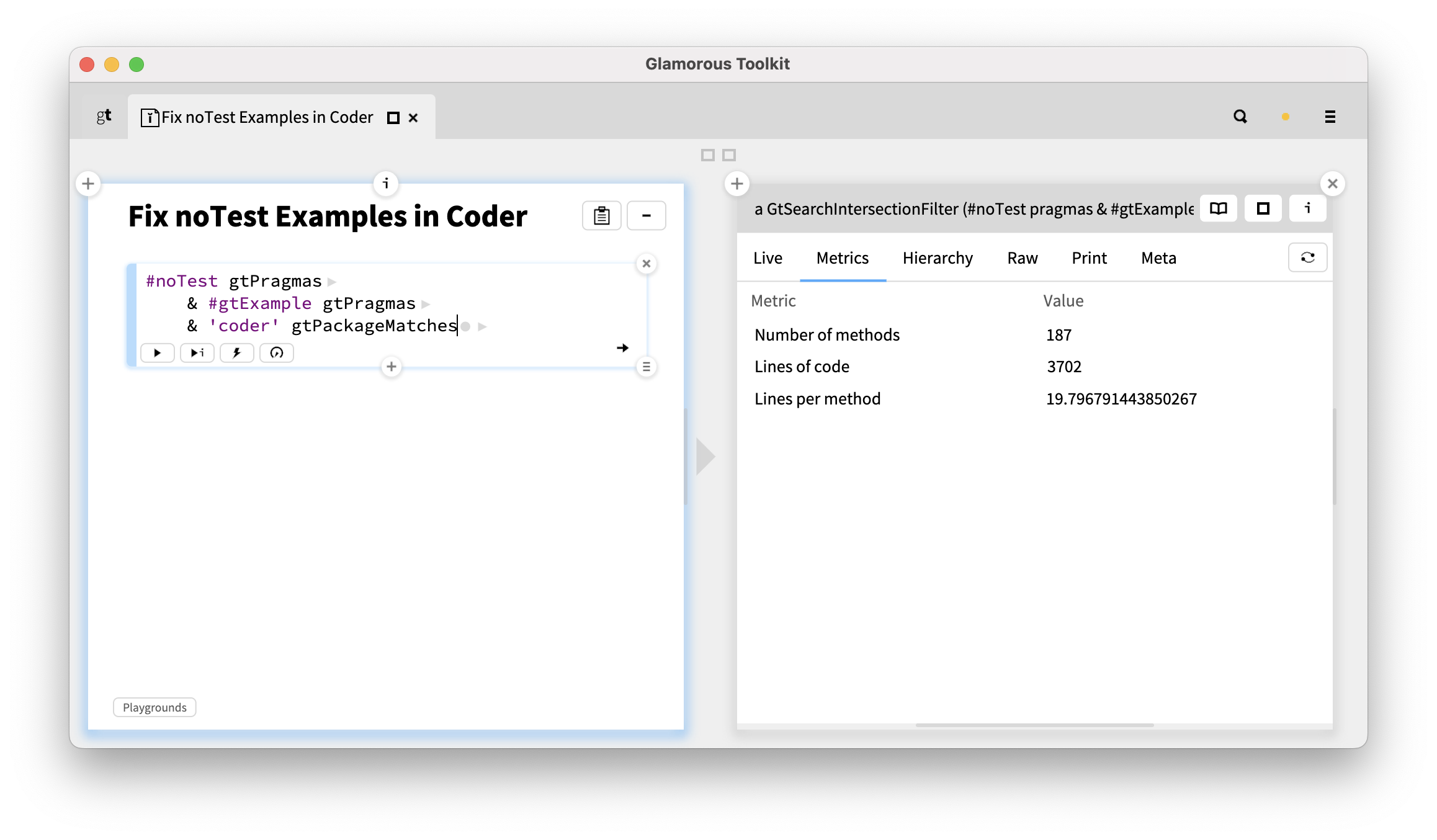 Coder: Fix noTest Examples · Issue #2816 · feenkcom/gtoolkit · GitHub